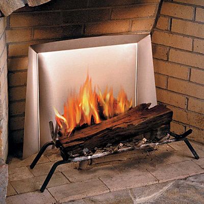 Fireplace Reflector Fireback For Fireplace 15"x15" Stainless Steel